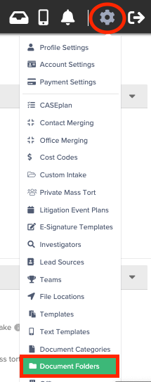 Create Document Folder Templates – CASEpeer