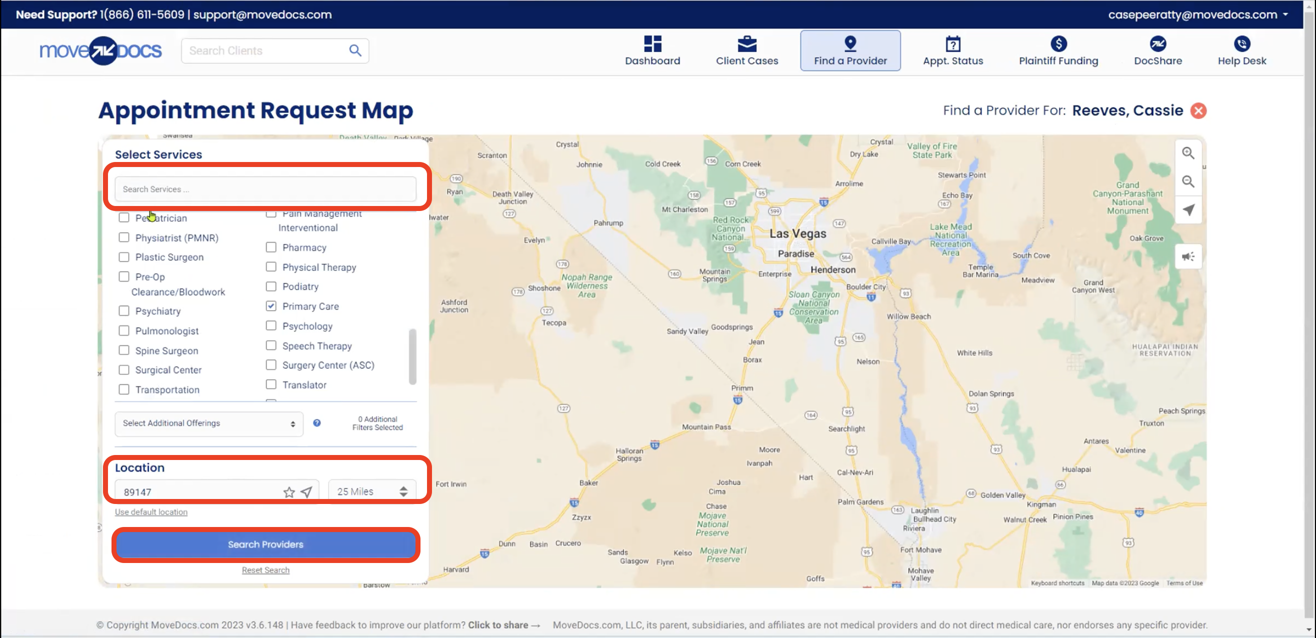 Schedule Treatment with MoveDocs – CASEpeer