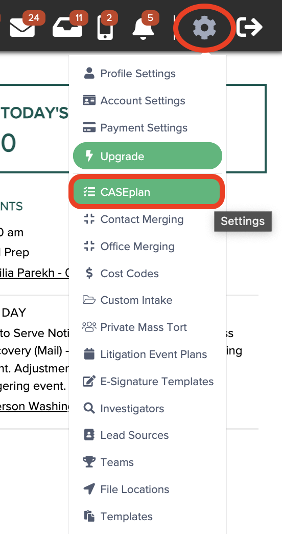 Add a New CASEplan Task – CASEpeer