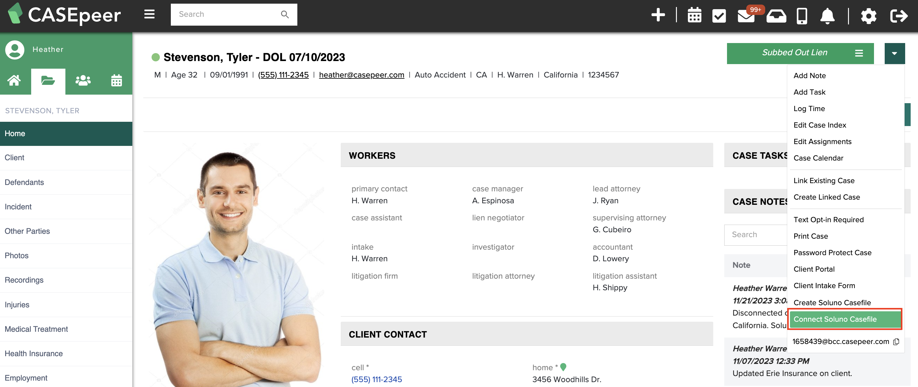 Connect an Exisitng Soluno Casefile – CASEpeer