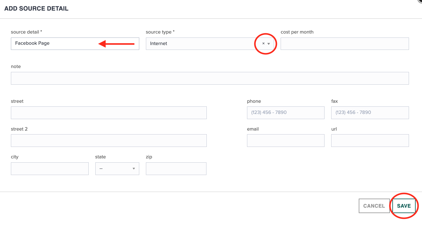 Add a Lead Source Detail – CASEpeer
