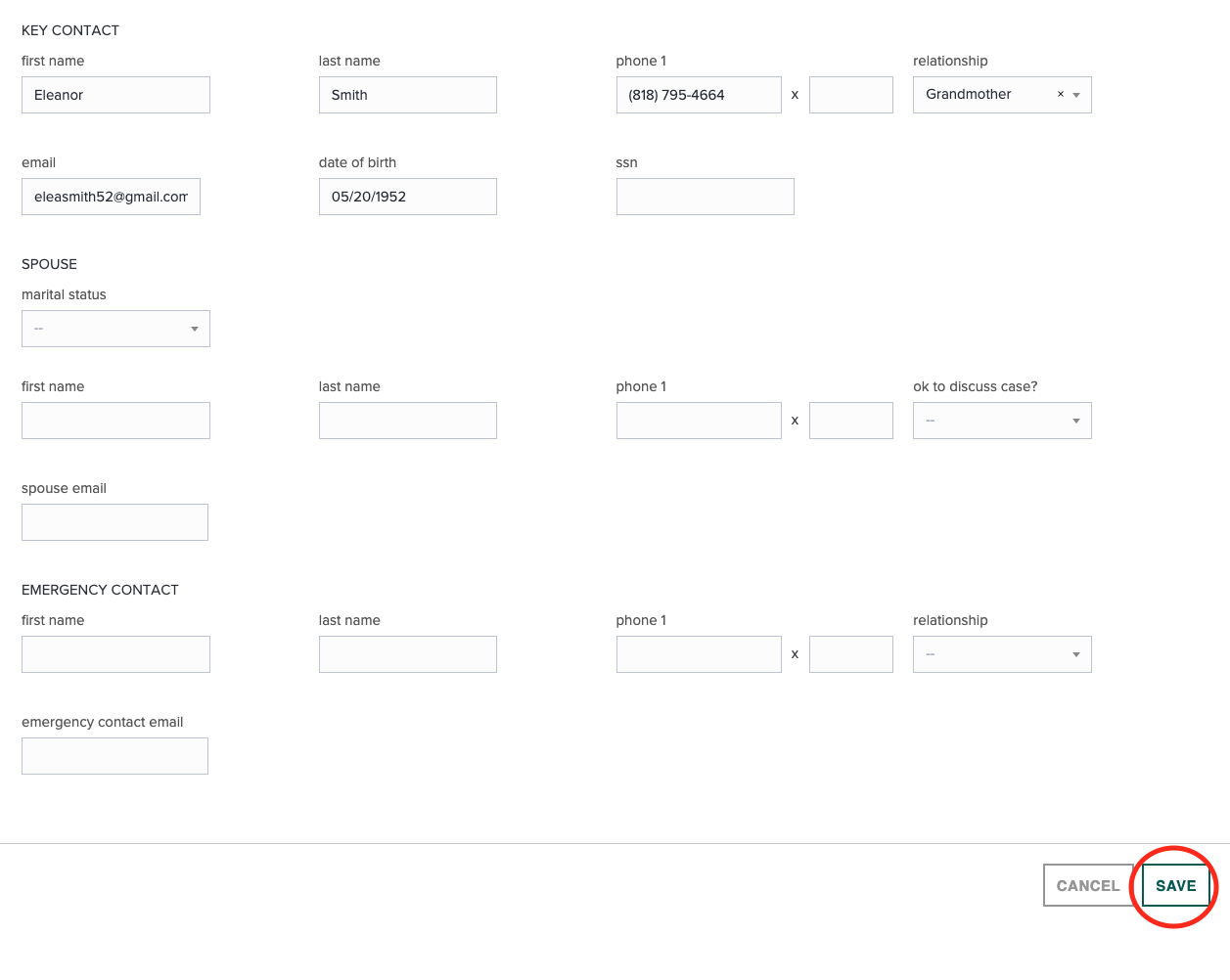 Add a Key Contact to a Client – CASEpeer
