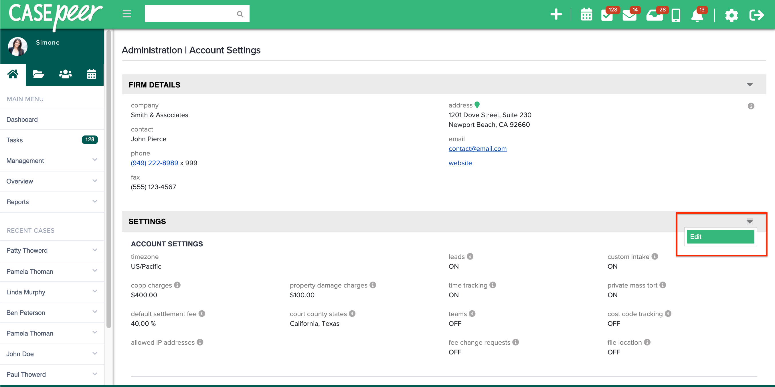 Set Your Law Firm's Default Case Worker Assignments for New Cases – CASEpeer