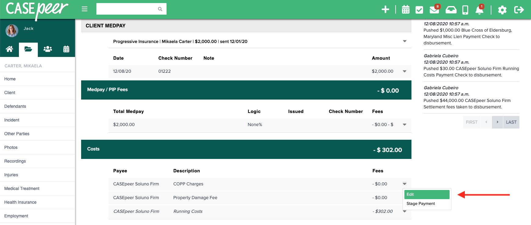 Track Soft Costs – CASEpeer