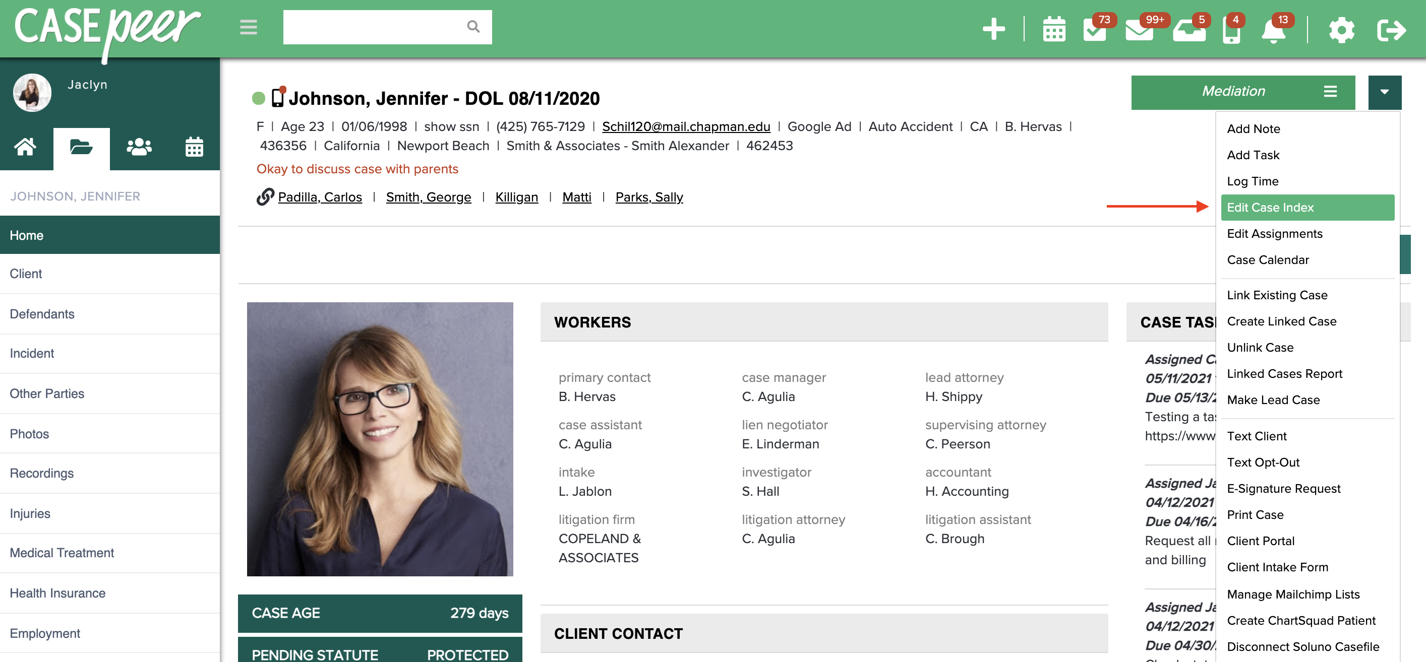 Edit Case Type – CASEpeer