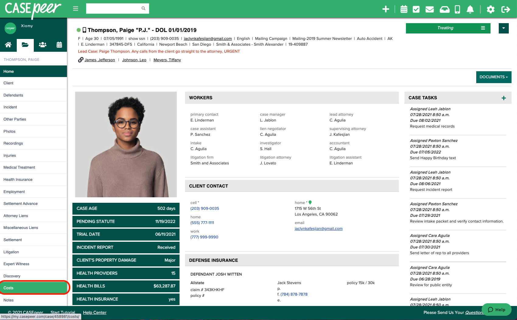 Delete a Cost – CASEpeer