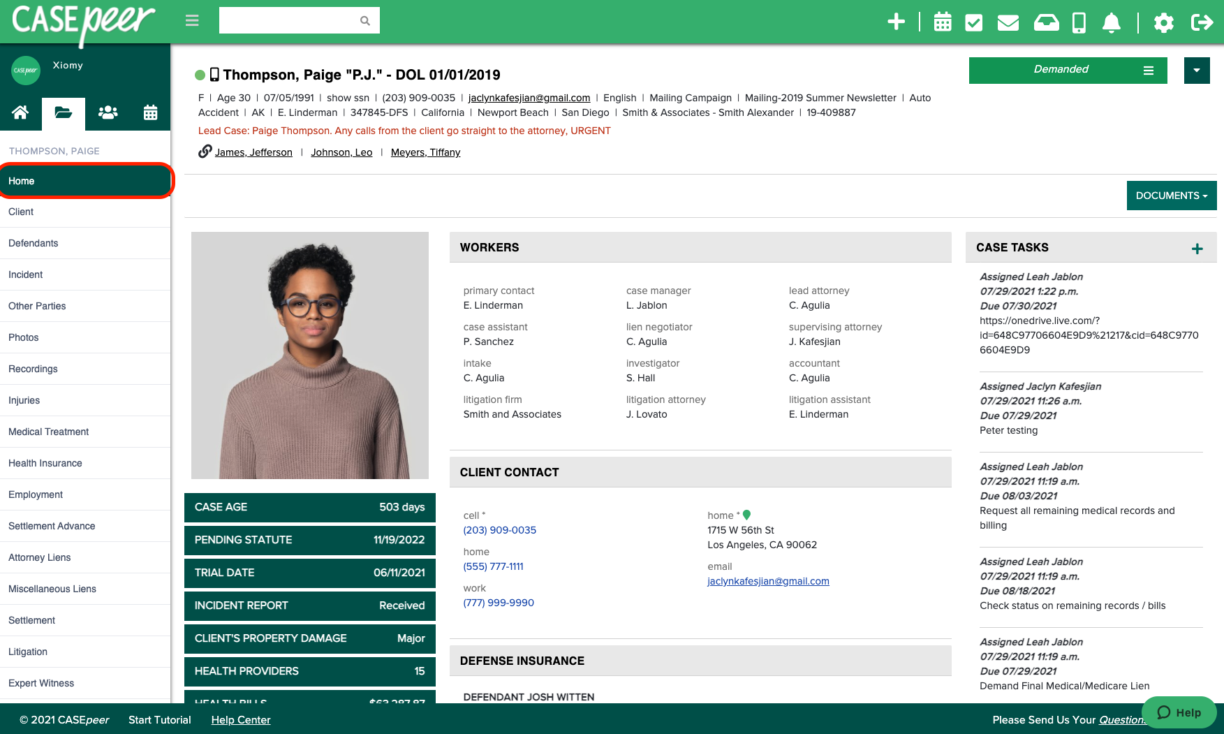 Set a Task Reminder – CASEpeer