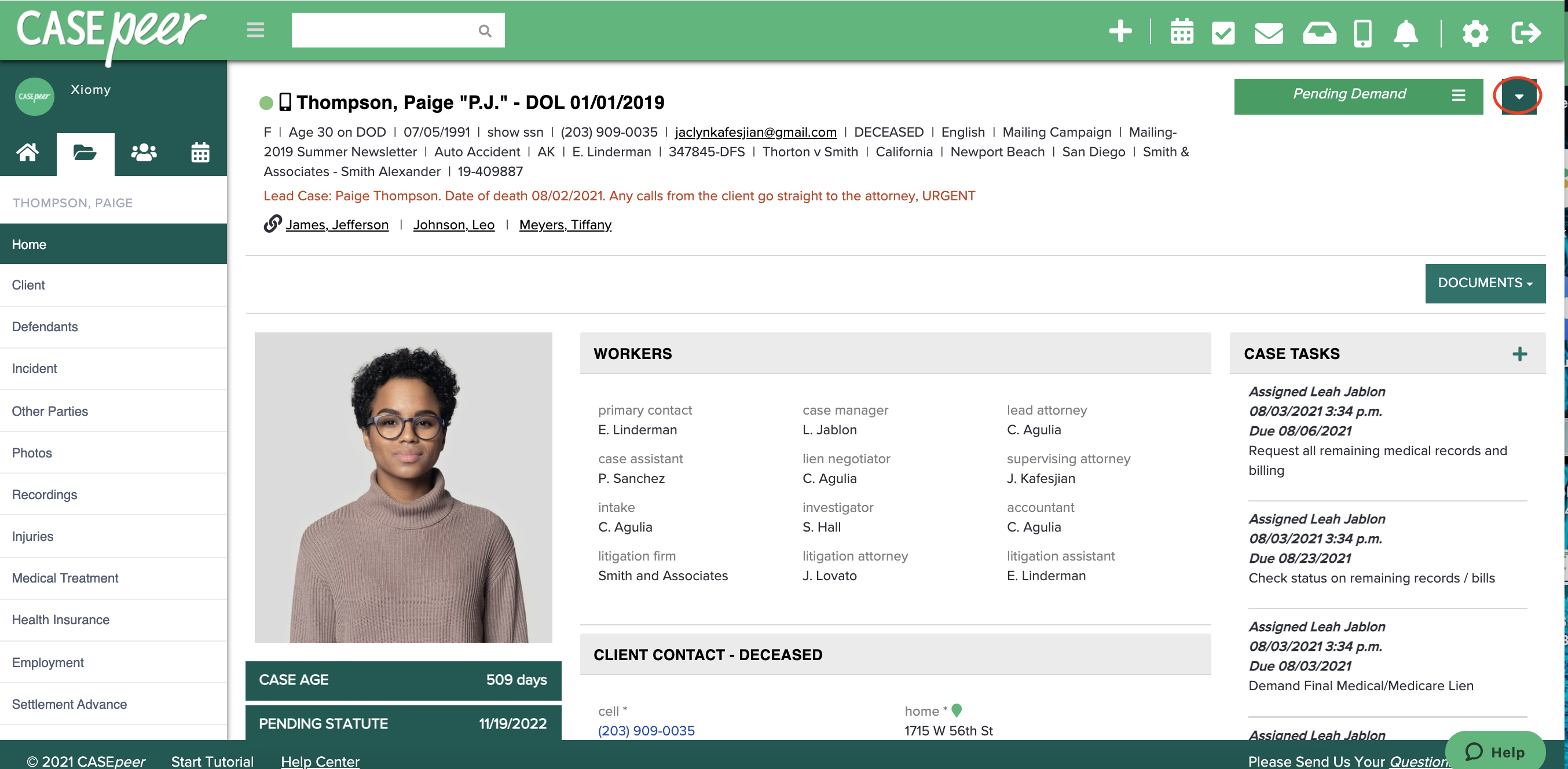 Link a Case With an Existing Case – CASEpeer