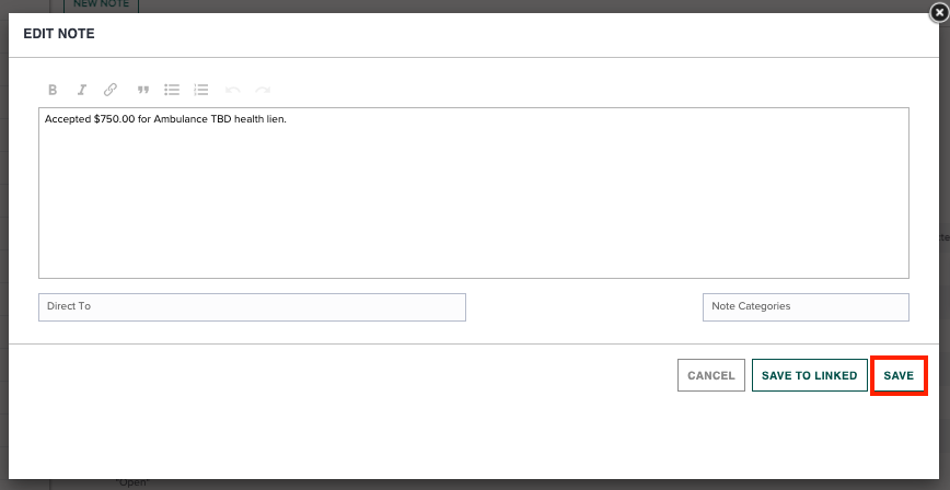 Edit a Case Note – CASEpeer