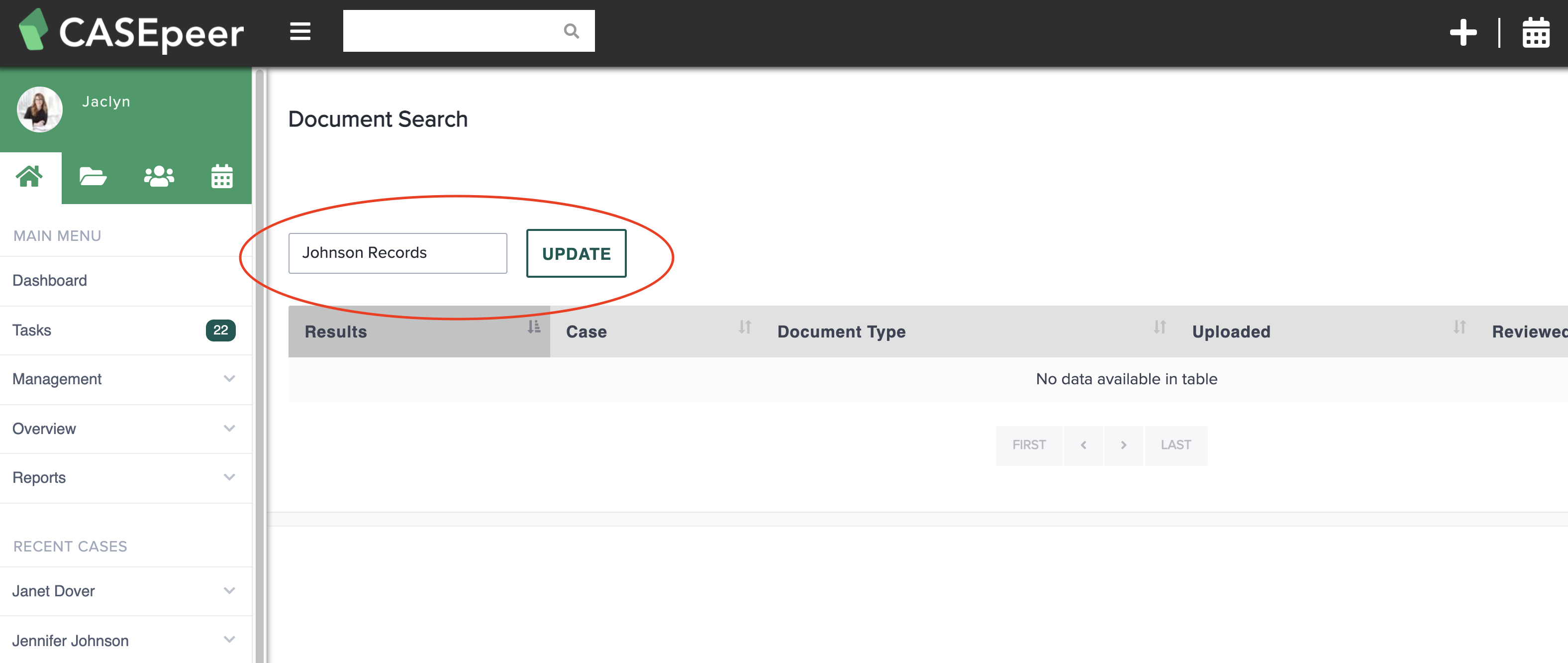 Document Search – CASEpeer