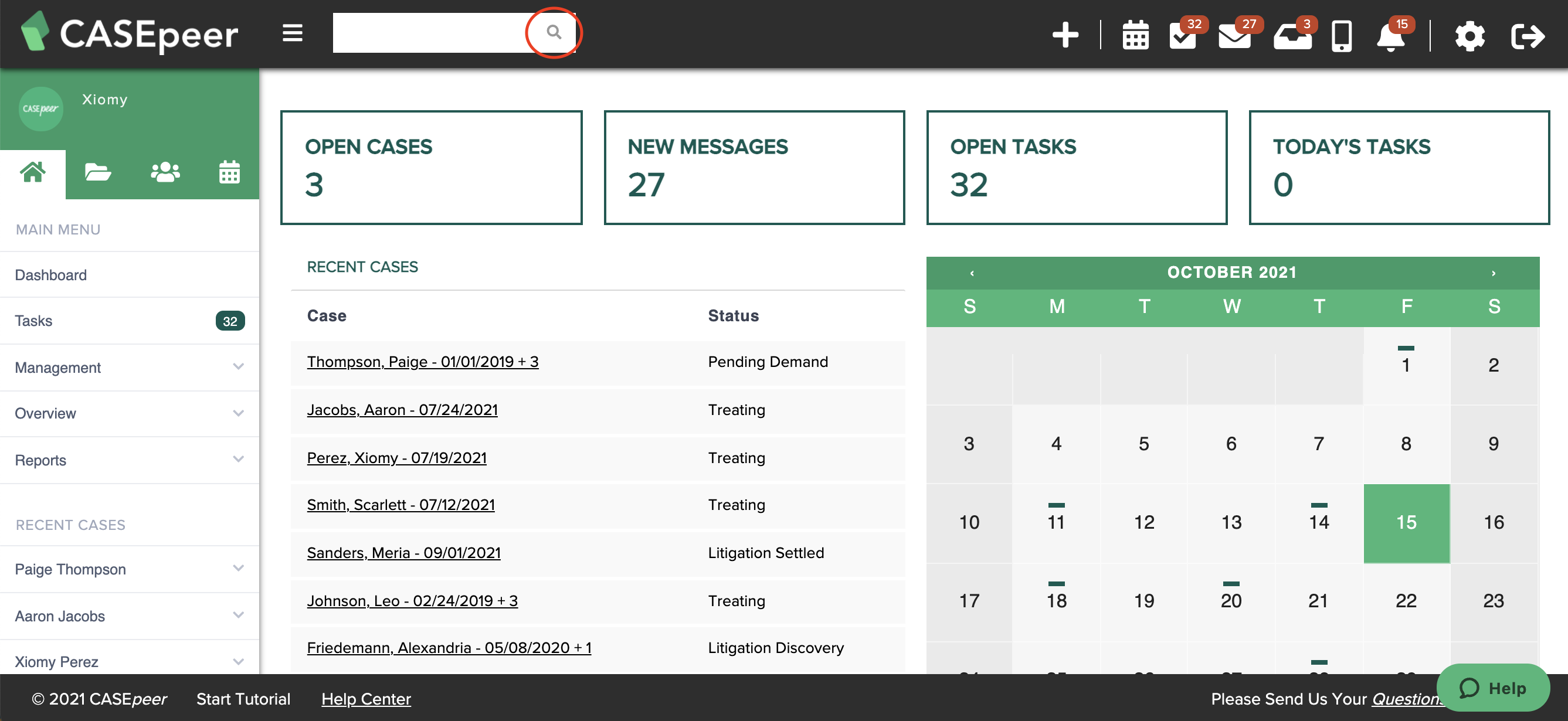 Advanced Case Search – CASEpeer
