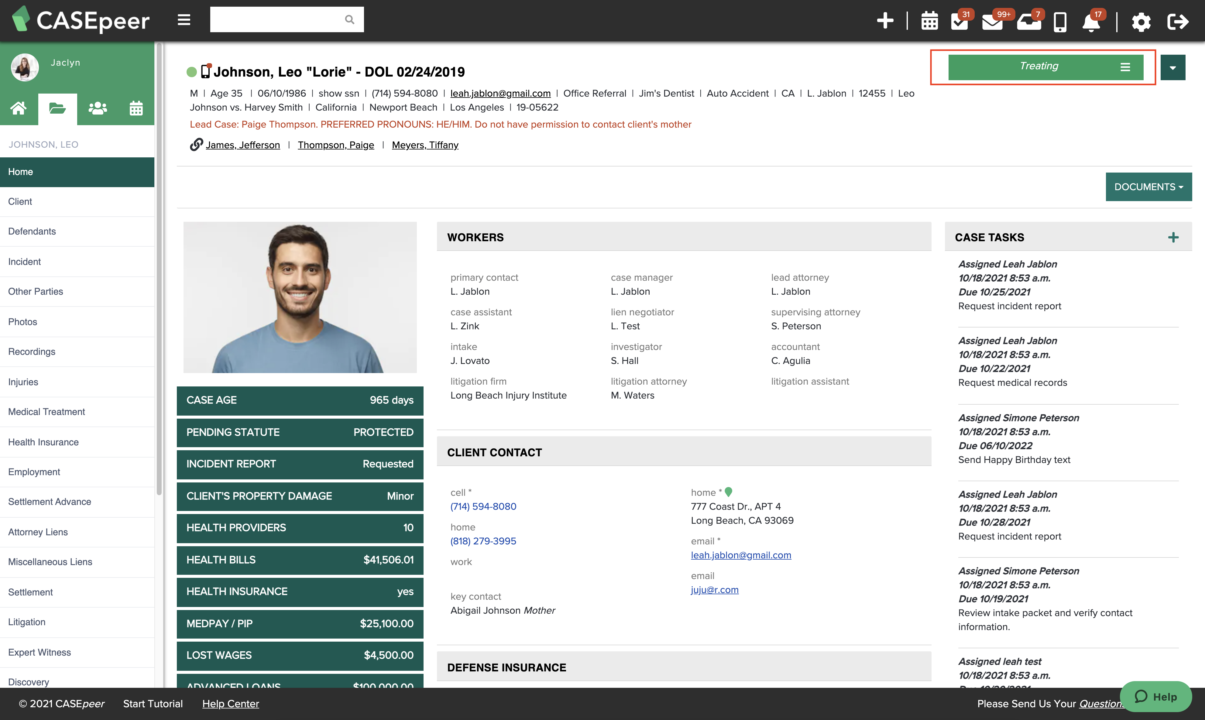 Change a Case Status – CASEpeer