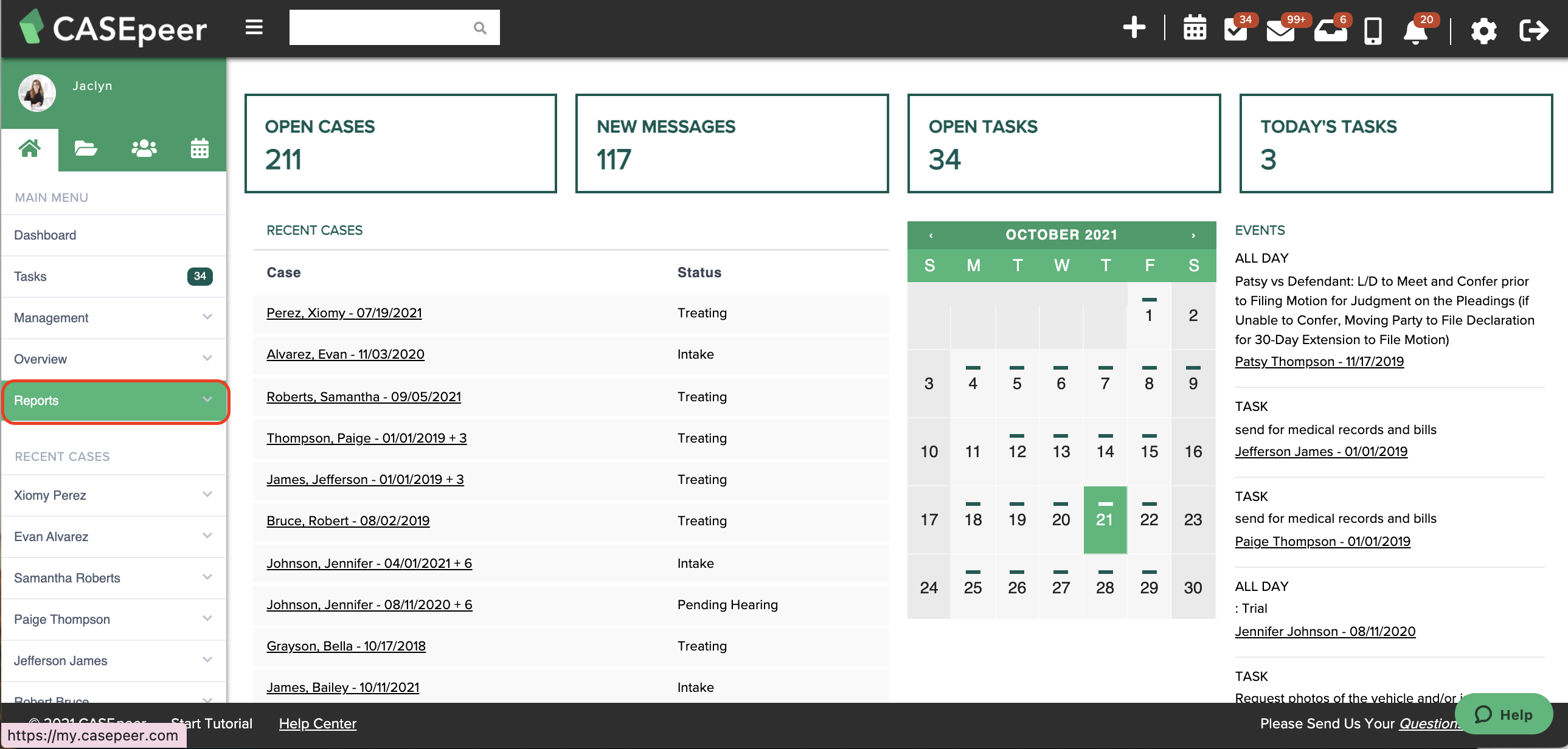 Mark a Case as Rejected – CASEpeer