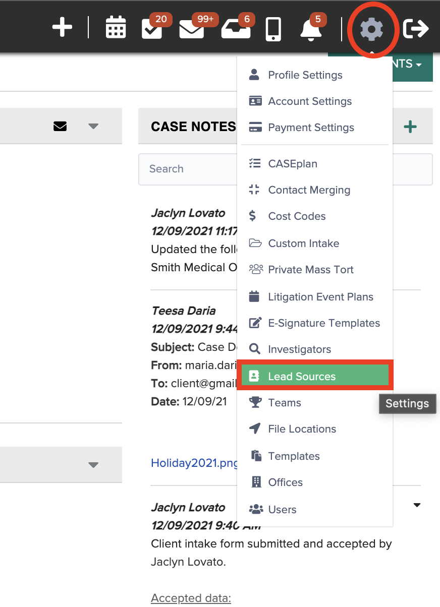Add a Lead Source Type – CASEpeer