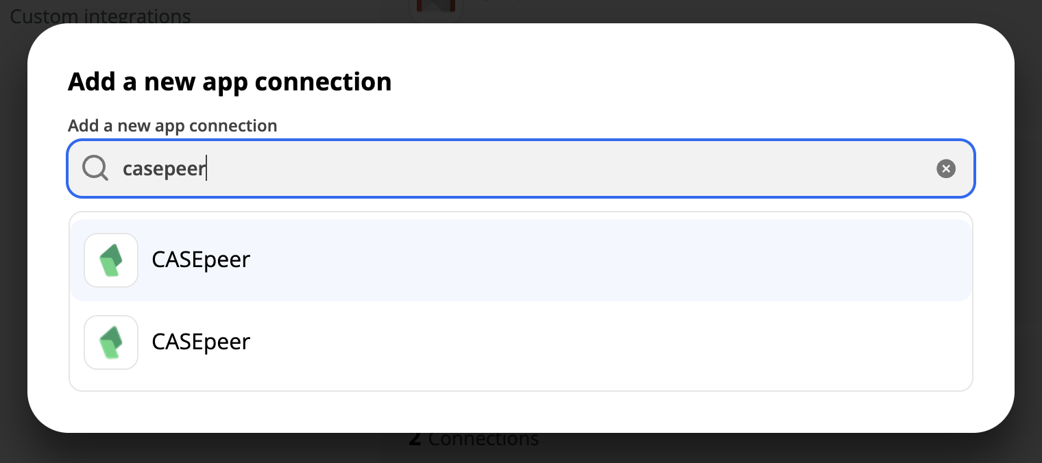 Activate the Zapier Integration – CASEpeer