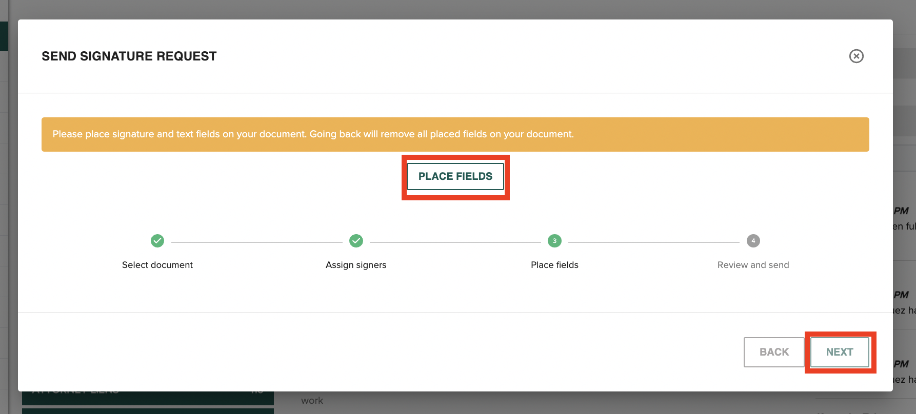 Send Single Use E-Signature Document – CASEpeer